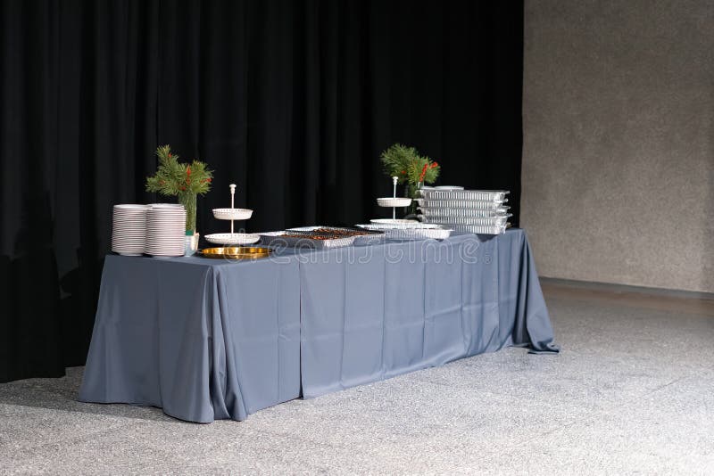 Banquet, Table Full of Snacks. Tasty Appetizers Served for People Stock ...