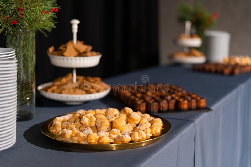 Banquet, Table Full of Snacks. Tasty Appetizers Served for People Stock ...
