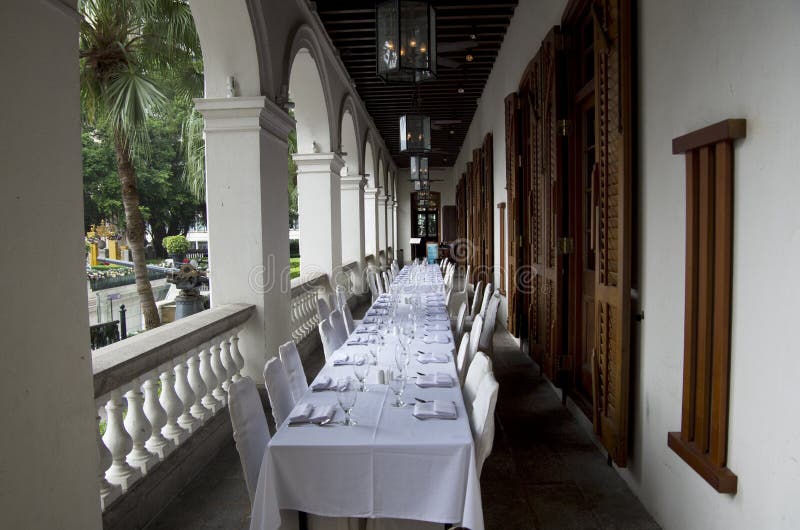 Banquet Table Old Restaurant Stock Photo - Image of mansion, restaurant ...