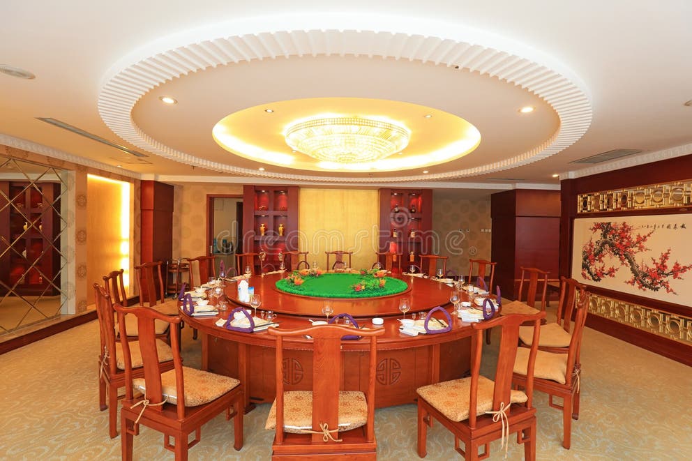 Banquet Table in Restaurant, Chinese Style Editorial Stock Image ...