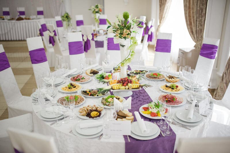 Banquet Wedding Table Setting Stock Photo - Image of love, eating: 51758512