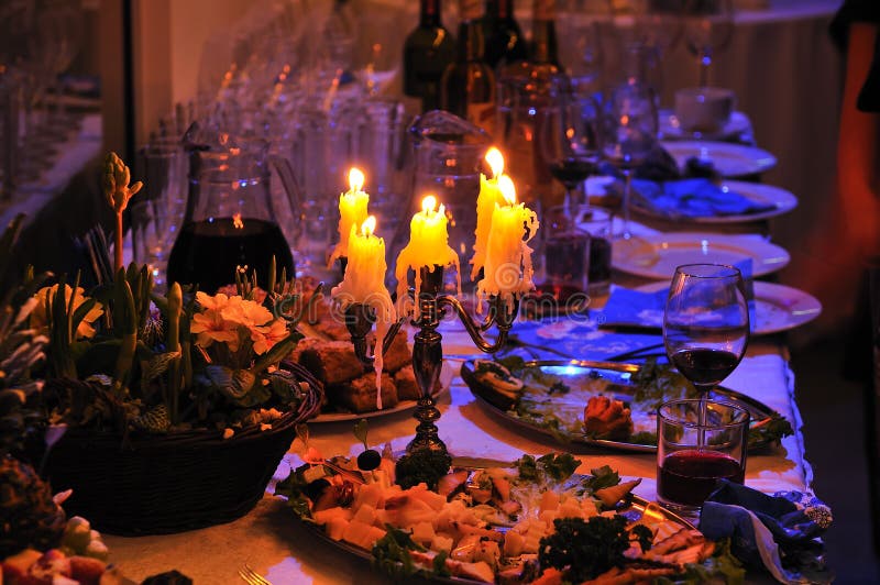 Banquete foto de stock. Imagem de noite, tabela, romântico - 22418594