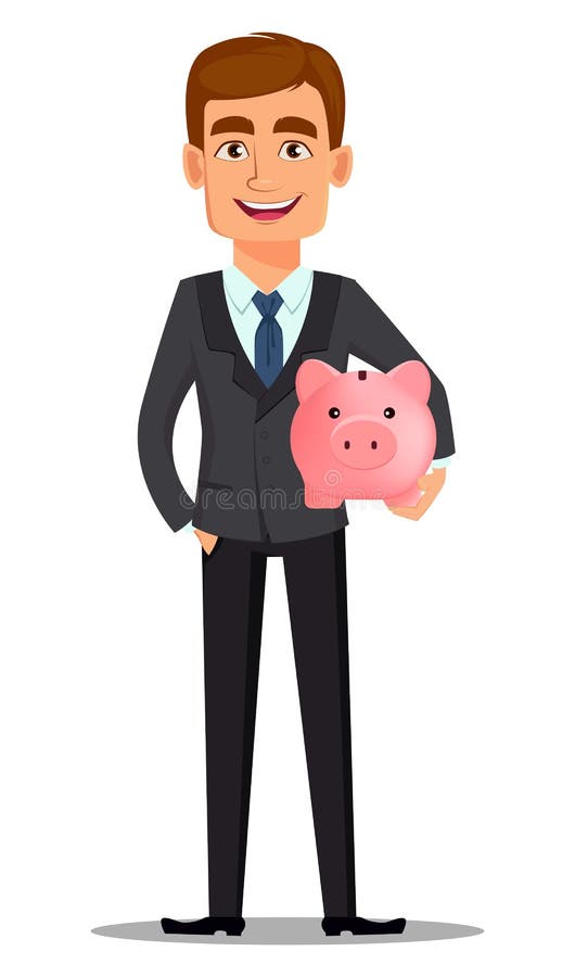 Banquier Beau Dans Le Costume Illustration de Vecteur - Illustration du ...