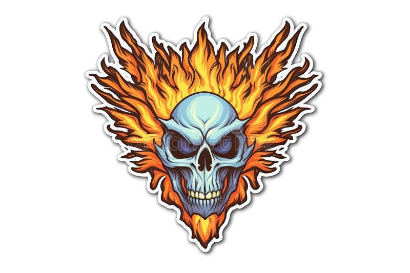 Banshee Sticker on White Background. Generative AI Stock Illustration ...