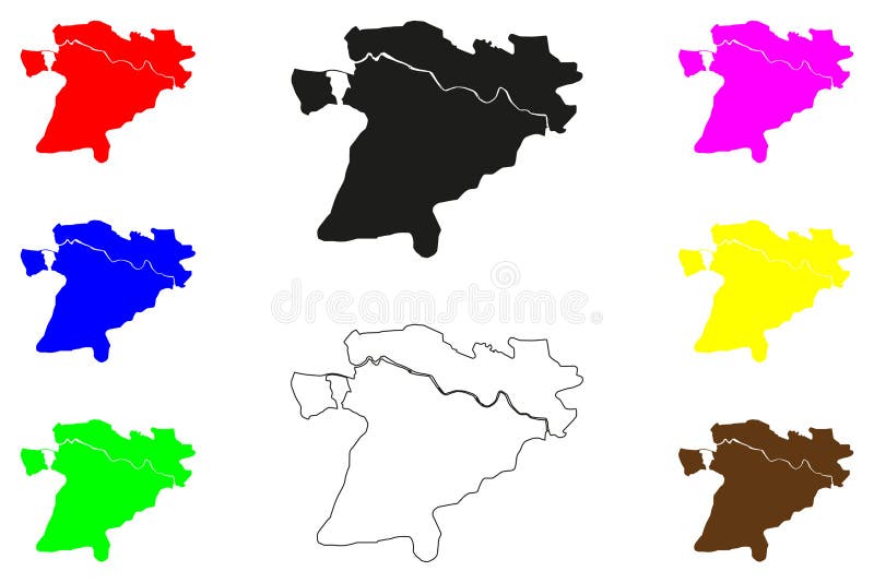 Banswara City (Republic of India, State of Rajasthan) Map Vector ...