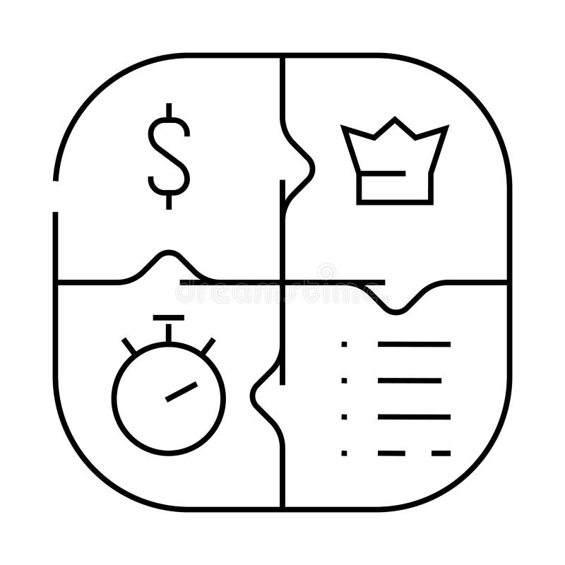 Bant Budget Authority Needs Timeline Line Icon Vector Illustration ... Bant Budget Authority Needs Timeline Line Icon Vector Illustration ...