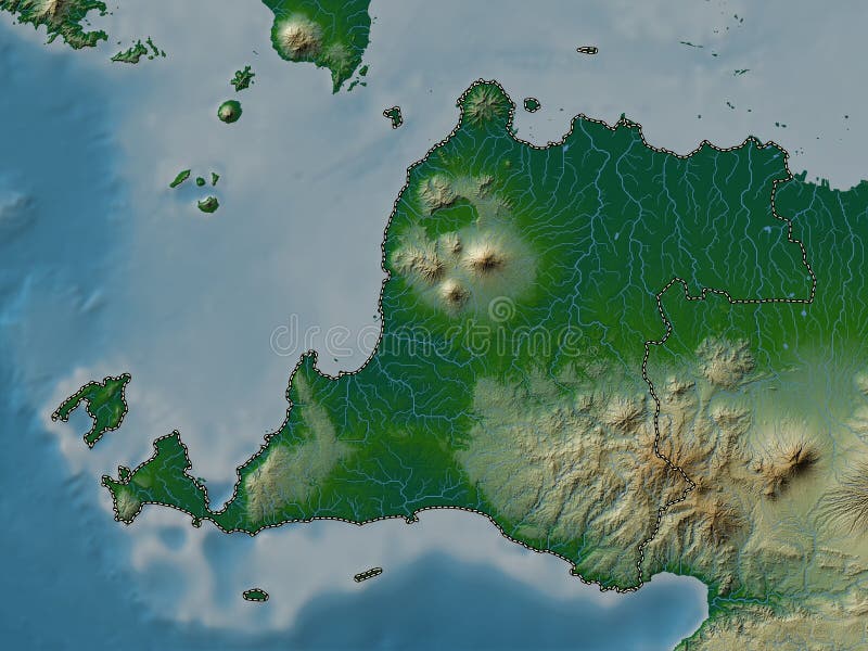 Banten, Indonesia. Physical. No Legend Stock Image - Image of kasihan ...