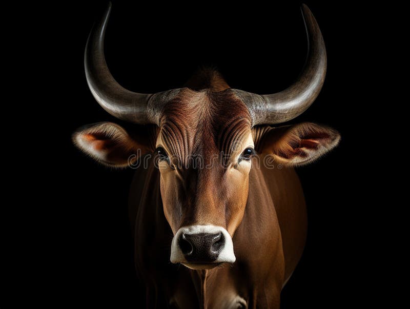 Banteng in the Dark and White Background Made with Generative AI ...