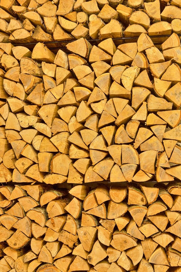 Banya and Bath House Concepts. Stack of Freshly Prepared Firewoods for ...