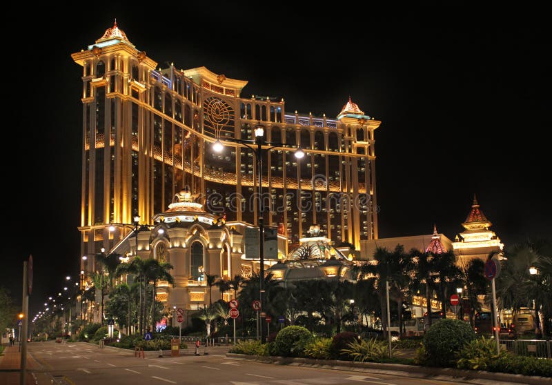 Banyan Tree Casino and Hotel in Macau by Night Editorial Photography ...