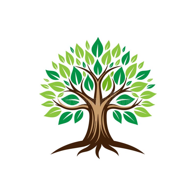 Banyan Tree Logo Design stock vector. Illustration of forest - 354794383