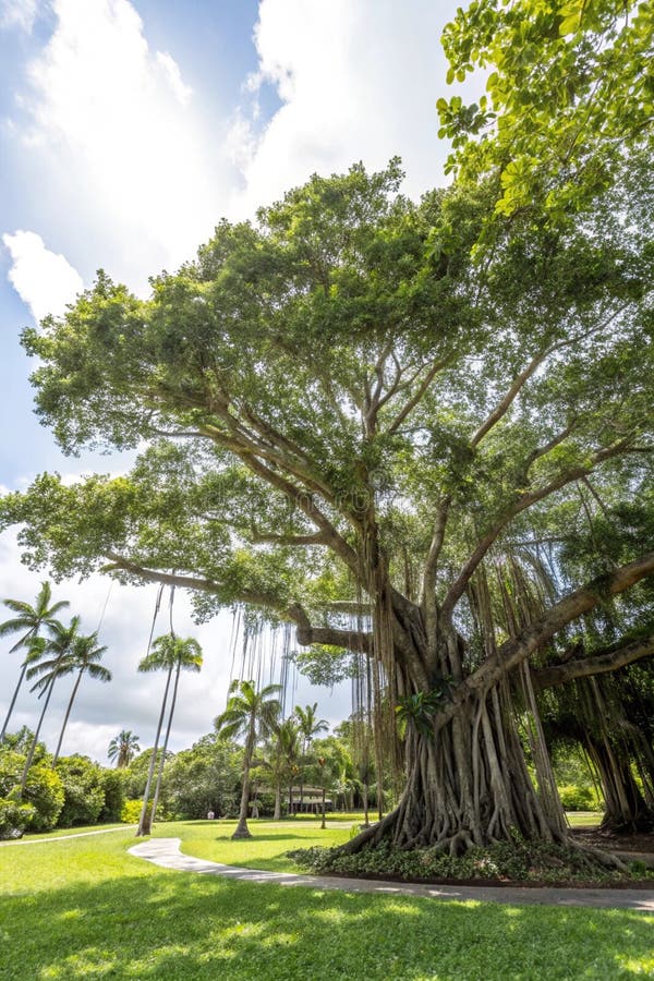 Banyan Tree in South Florida Stock Illustration - Illustration of ...