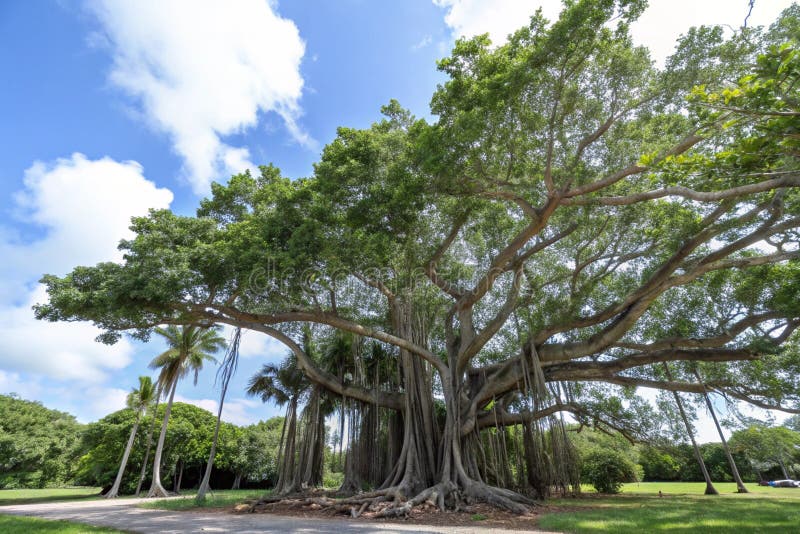 Banyan Tree in South Florida Stock Illustration - Illustration of ...