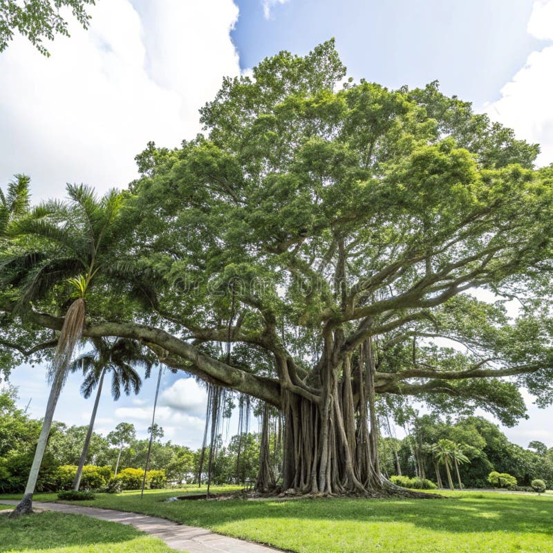 Banyan Tree in South Florida Stock Illustration - Illustration of ...