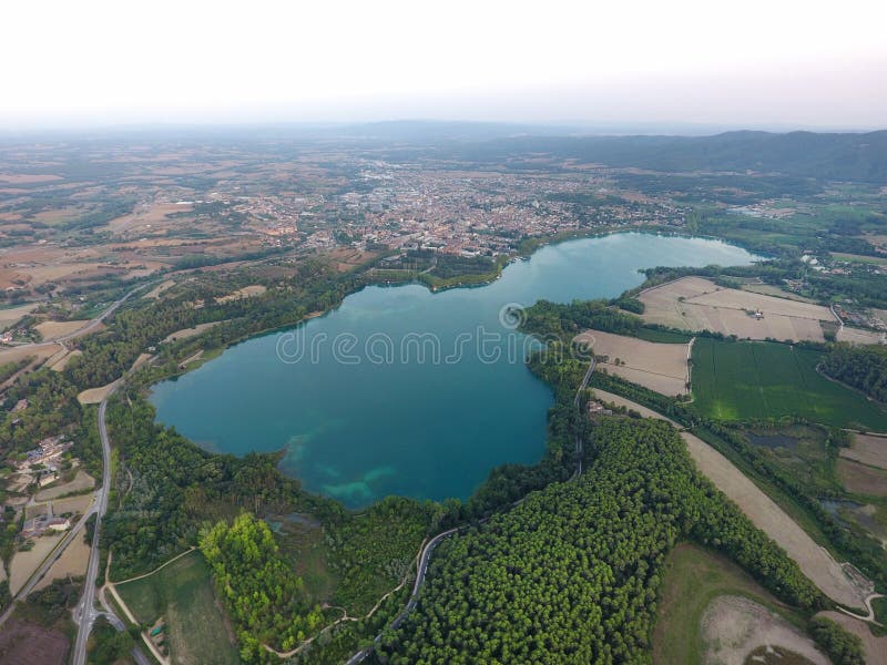 Banyoles lake stock photo. Image of lake, banyoles, spain - 96481684