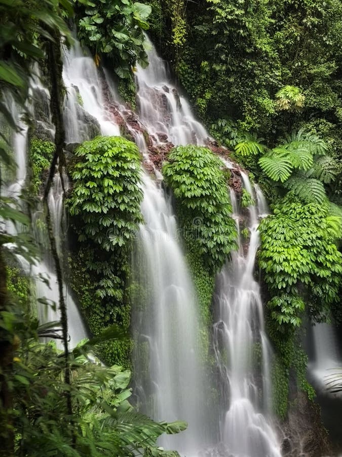 Twin Waterfalls Finch Hatton Gorge Mackay Stock Image - Image of twin ...