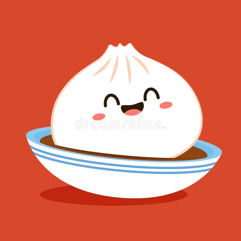 Cute Dim Sum Character, Traditional Chinese Dumplings. Stock ...