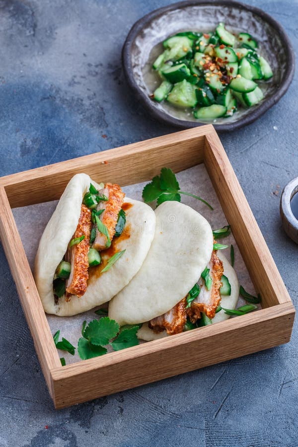 Bao Bun with Pork Belly, Steamed Sandwich, Gua Bao Stock Photo - Image ...
