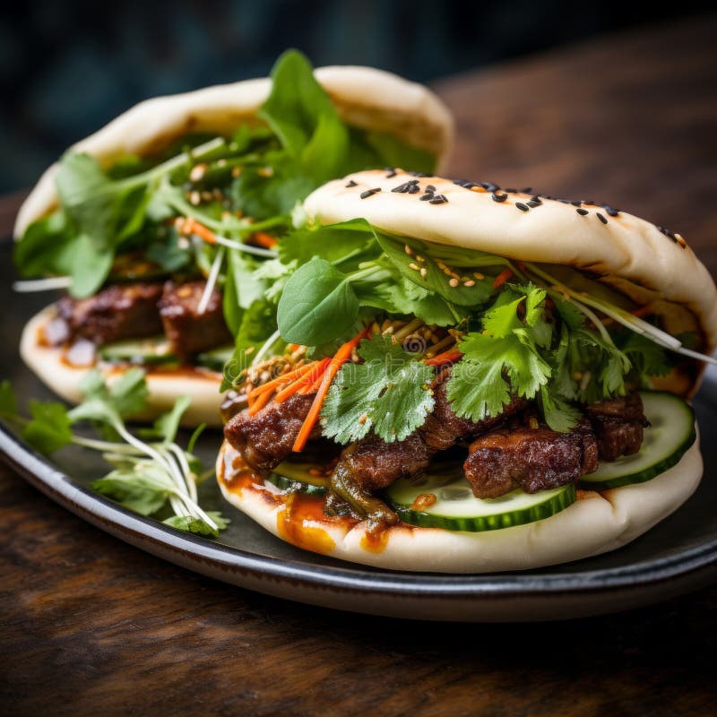 Bao Bun, Steamed Sandwich, Gua Bao Stock Photo - Image of snack, food ...