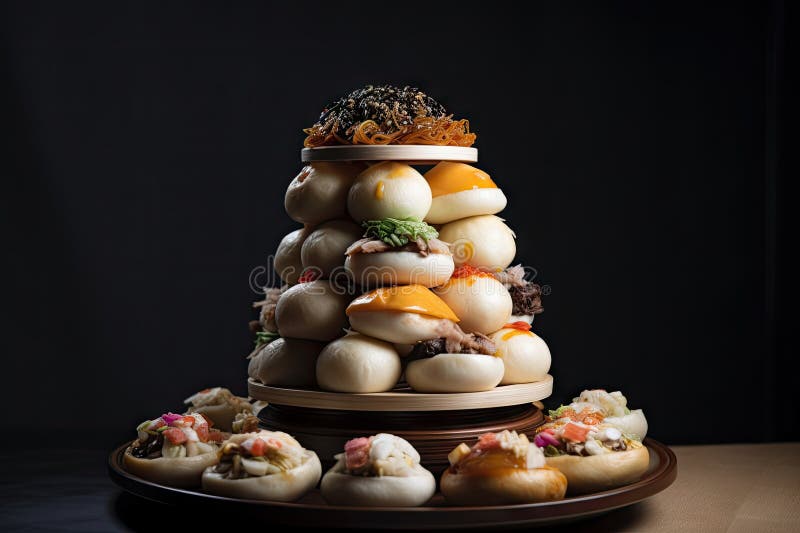Bao Bun Tower, with Endless Variety of Bao Fillings for a Creative and ...