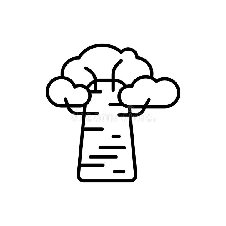 Baobab Tree Icon Editable Stroke Stock Illustrations – 25 Baobab Tree ...