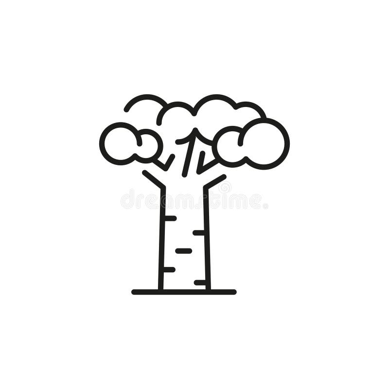 Baobab Tree Icon stock vector. Illustration of graphic - 322964388
