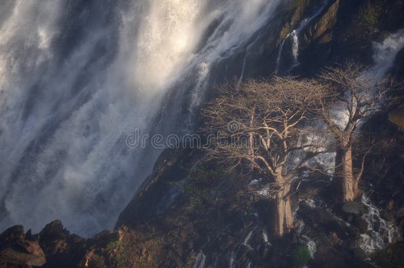 Sunrise at the Ruacana Waterfall, Namibia Stock Photo - Image of ...