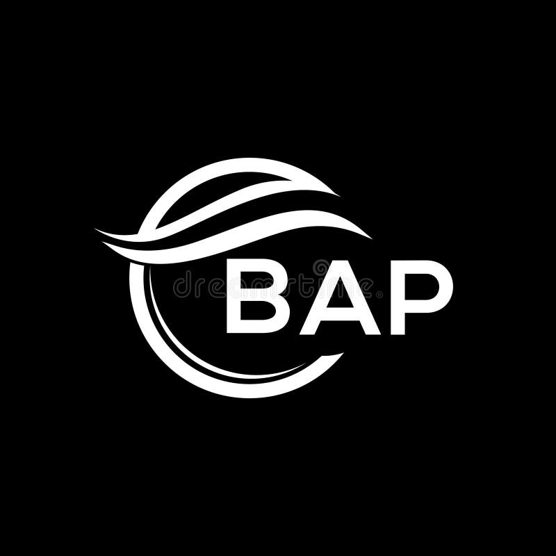 BAP Letter Logo Design on Black Background. BAP Creative Circle Letter ...