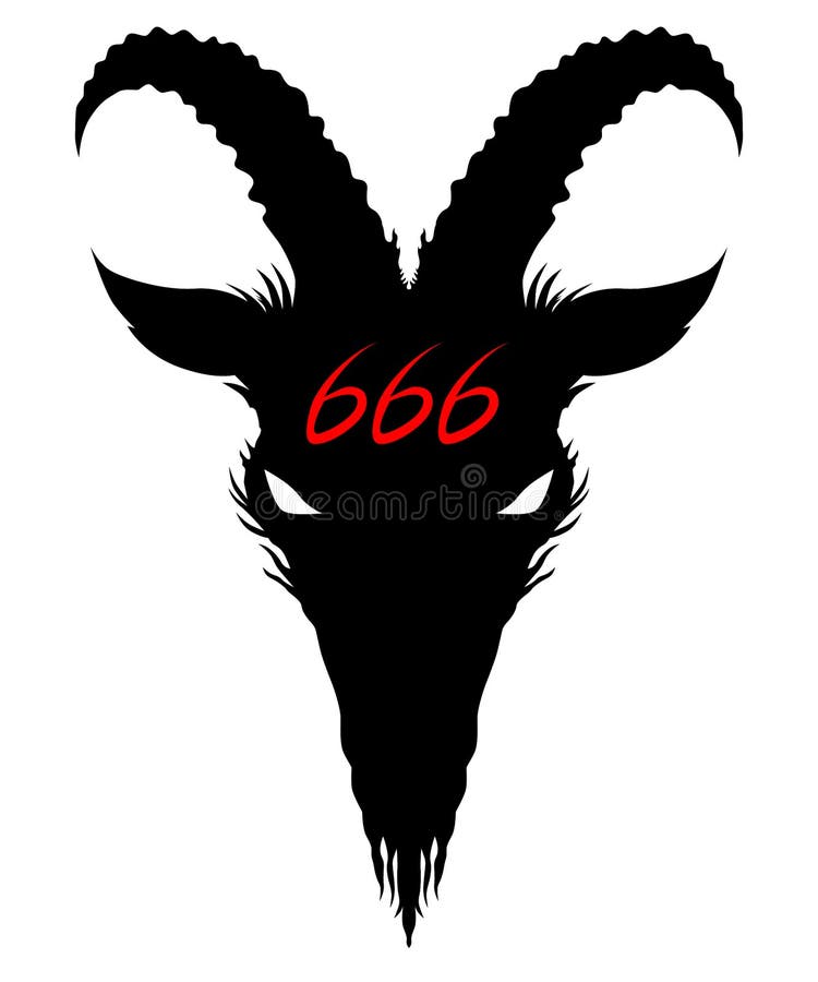 Testa Di Capra. Simbolo Satanico. Satana Con Il Demone. Simbolo ...