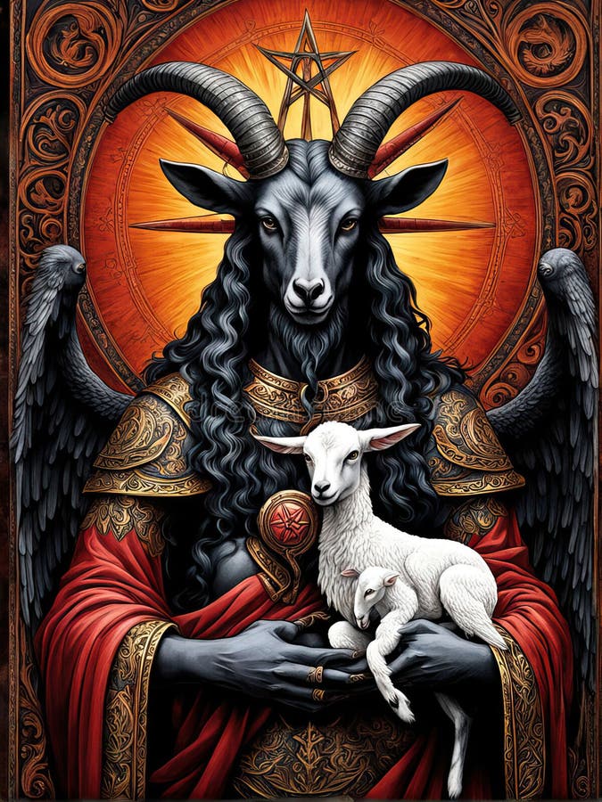 Baphomet Holding a Lamb, Dismal Creation, Demonic, Evil, in Hell ...