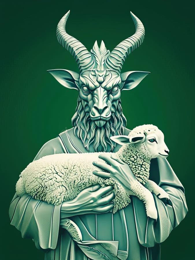 Baphomet Holding a Lamb, Dismal Creation, Demonic, Evil, in Hell ...