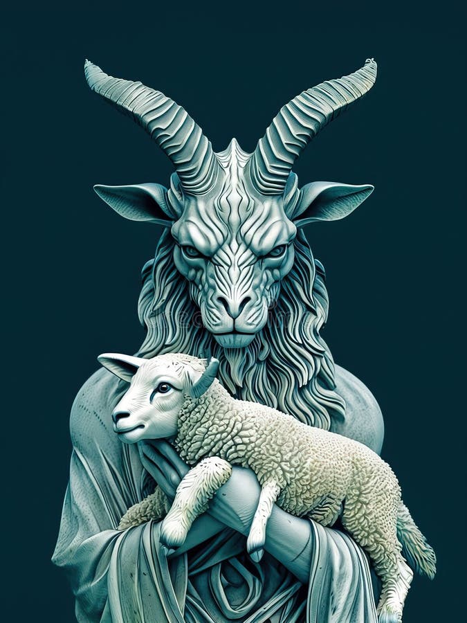 Baphomet Holding a Lamb, Dismal Creation, Demonic, Evil, in Hell ...