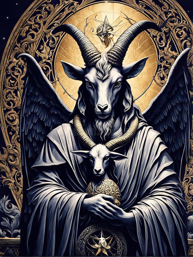 Baphomet Holding a Lamb, Dismal Creation, Demonic, Evil, in Hell ...