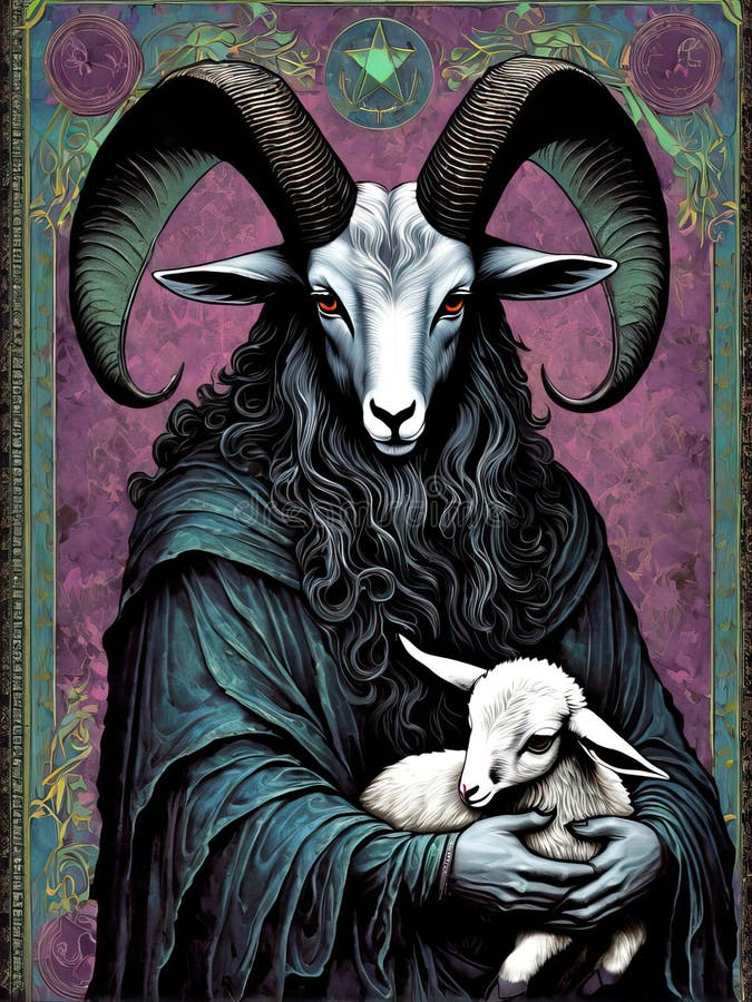 Baphomet Holding a Lamb, Dismal Creation, Demonic, Evil, in Hell ...