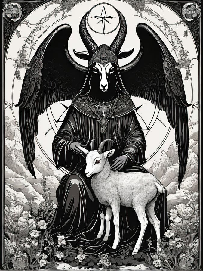 Baphomet Holding a Lamb, Dismal Creation, Demonic, Evil, in Hell ...