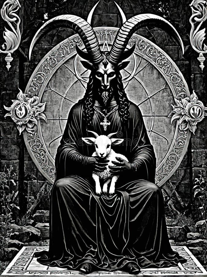 Baphomet Holding a Lamb, Dismal Creation, Demonic, Evil, in Hell ...