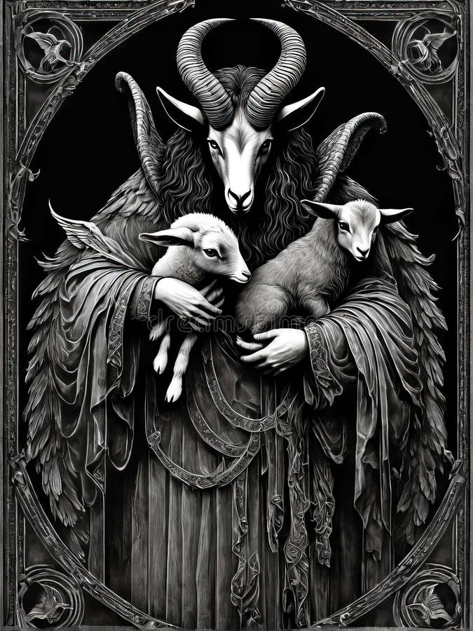 Baphomet Holding a Lamb, Dismal Creation, Demonic, Evil, in Hell ...