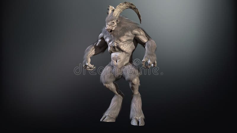 Baphomet Monstre Mythique Rendu 3d Illustration Stock - Illustration du ...
