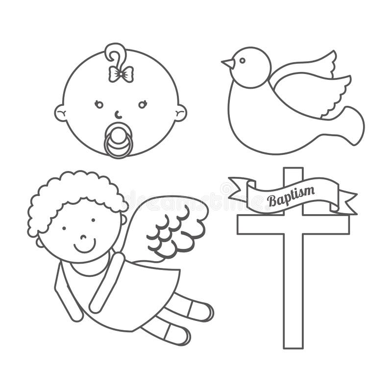 Baptism invitation design stock vector. Illustration of event - 60913383