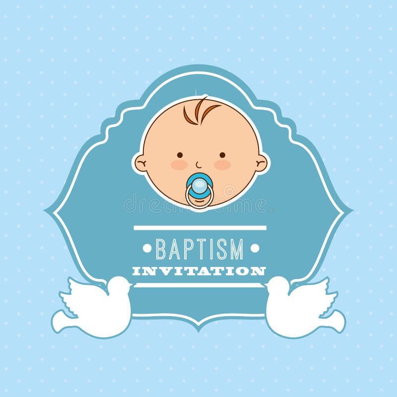 Baptism invitation design stock vector. Illustration of baby - 60914815