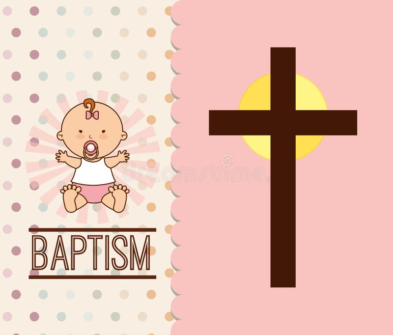 Baptism invitation design stock vector. Illustration of church - 60920087