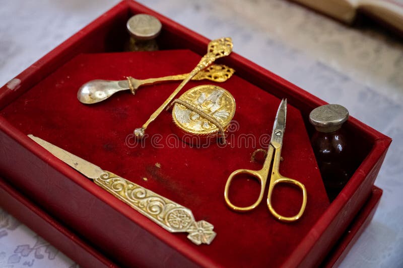 The baptism tools stock image. Image of baptism, spoon - 270081327