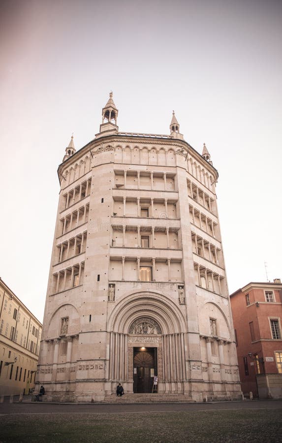 Baptistery on Piazza Del Duomo, Parma Stock Photo - Image of ...
