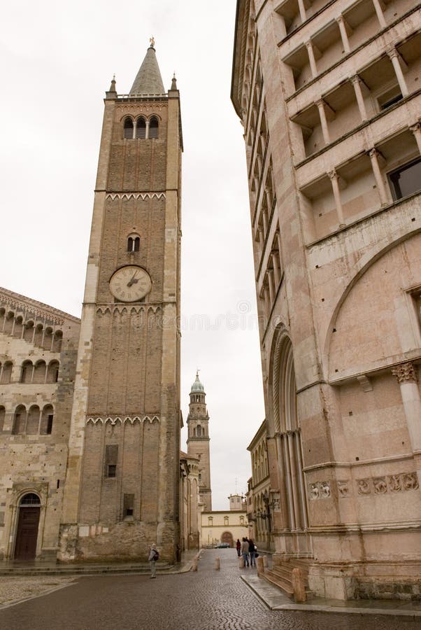 Baptistry and Duomo - Parma - Italy Stock Image - Image of exterior ...