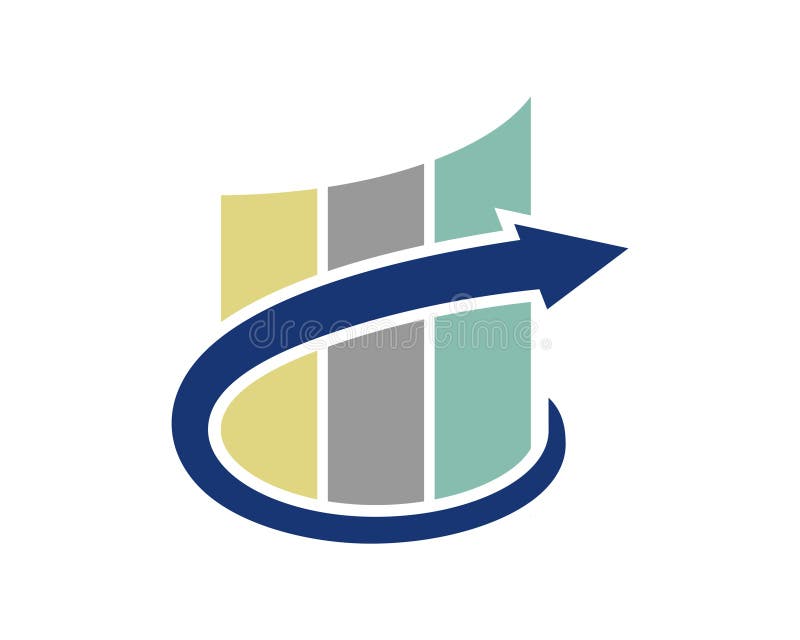 Bar Arrow Investment Logo Icon Template Stock Vector - Illustration of ...