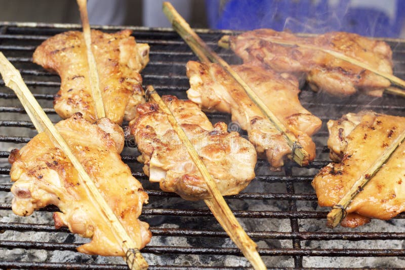 Bar-B-Q or BBQ Grill of Chicken Stock Image - Image of cooking, cook ...