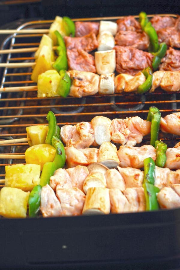 Bar-B-Q or BBQ Grill of Meat Stock Image - Image of dinner, chicken ...