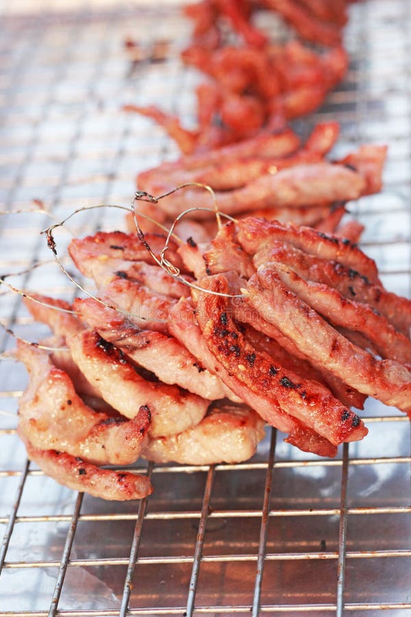 Bar-B-Q or BBQ Grill of Meat Stock Photo - Image of charcoal ...