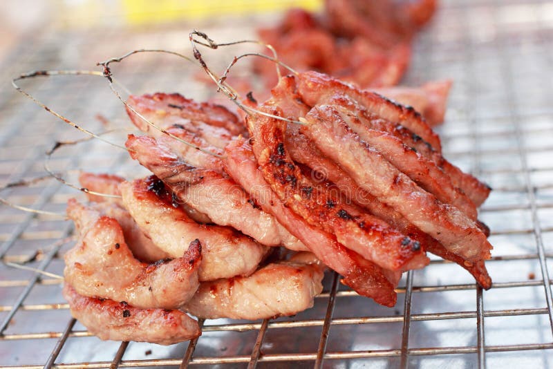 Bar-B-Q or BBQ Grill of Meat Stock Image - Image of preparation ...
