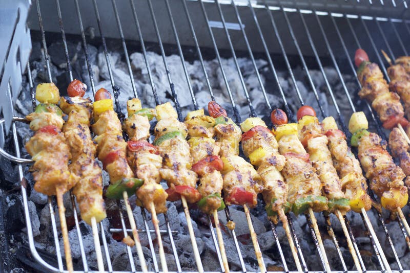 Bar-B-Q or BBQ Grill of Meat Stock Image - Image of shish, closeup ...